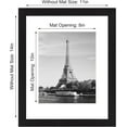 11x14 Picture Frame Set of 4 with Tempered Glass, Black Frame Display ...
