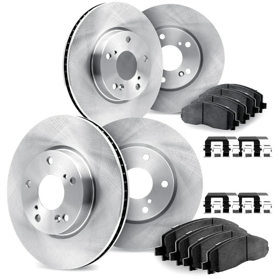 Dynamic Friction Company Front and Rear Brake Rotors with 5000 Advanced ...