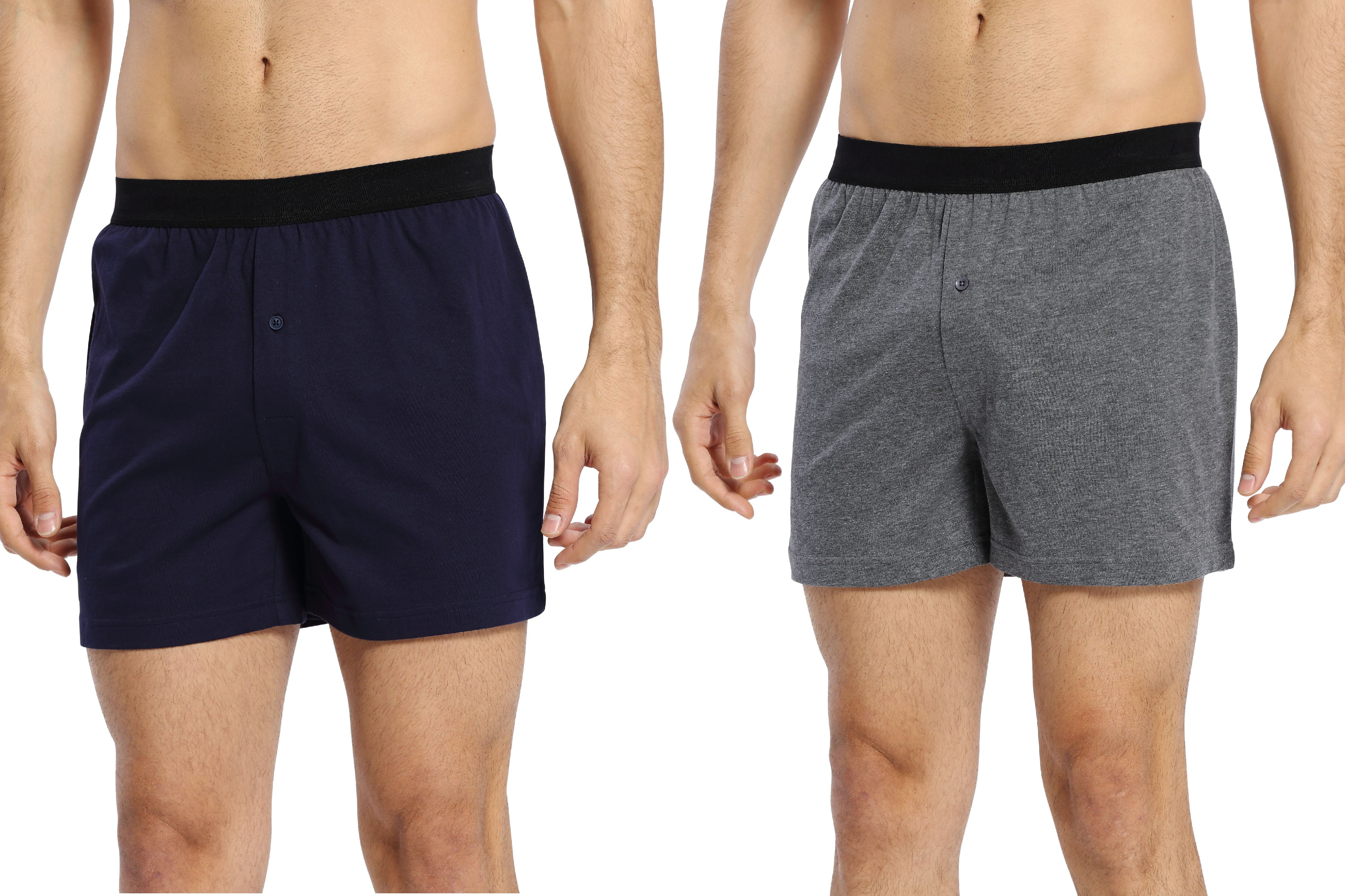Cyz Mens 2 Pack 100 Cotton Knit Pajama Bottoms Sleep Lounge Shorts
