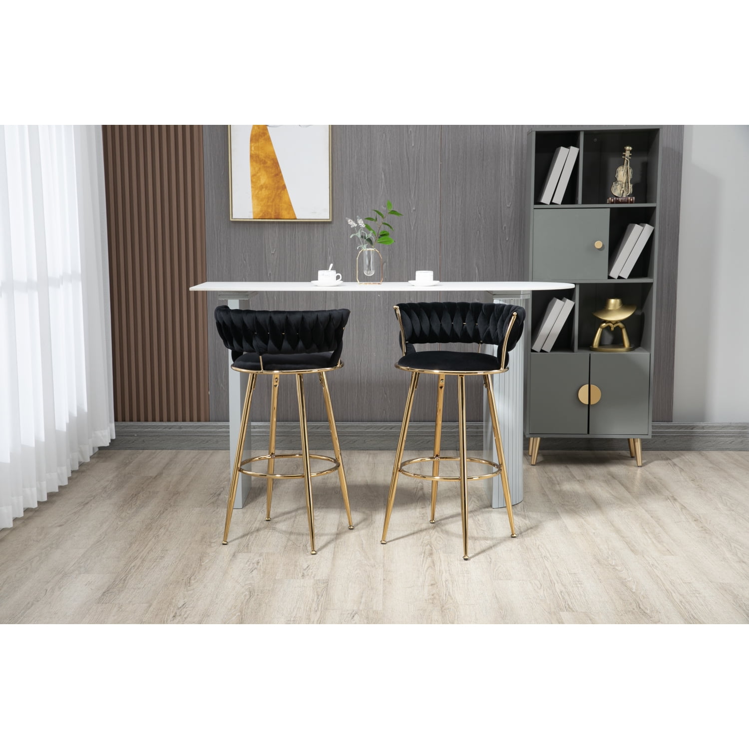 Clearance! COOLMORE Bar Stools with Back and Footrest Counter Height ...