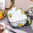 Lemon Dinner Plates, 6pcs Melamine Dishes Set, White, 10inch, Indoor ...