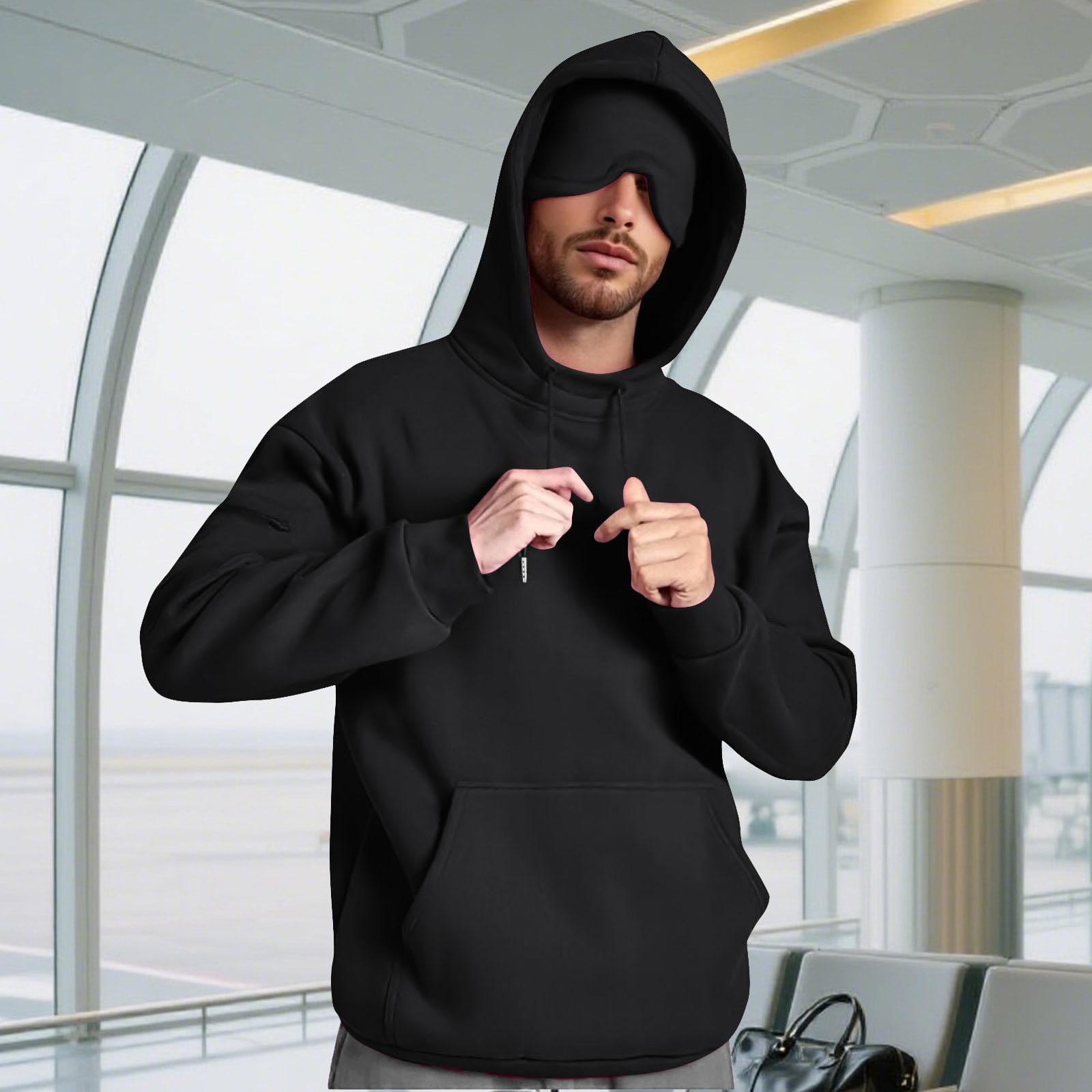 Click here for Kalauyu Hoodie With Eye Mask Built In Comfort Airp... prices