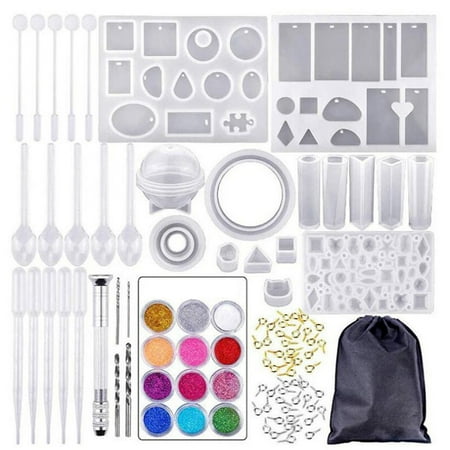 Handmade Crystal Glue Kit Set Resin Jewelry DIY Craft Mould Silicone ...