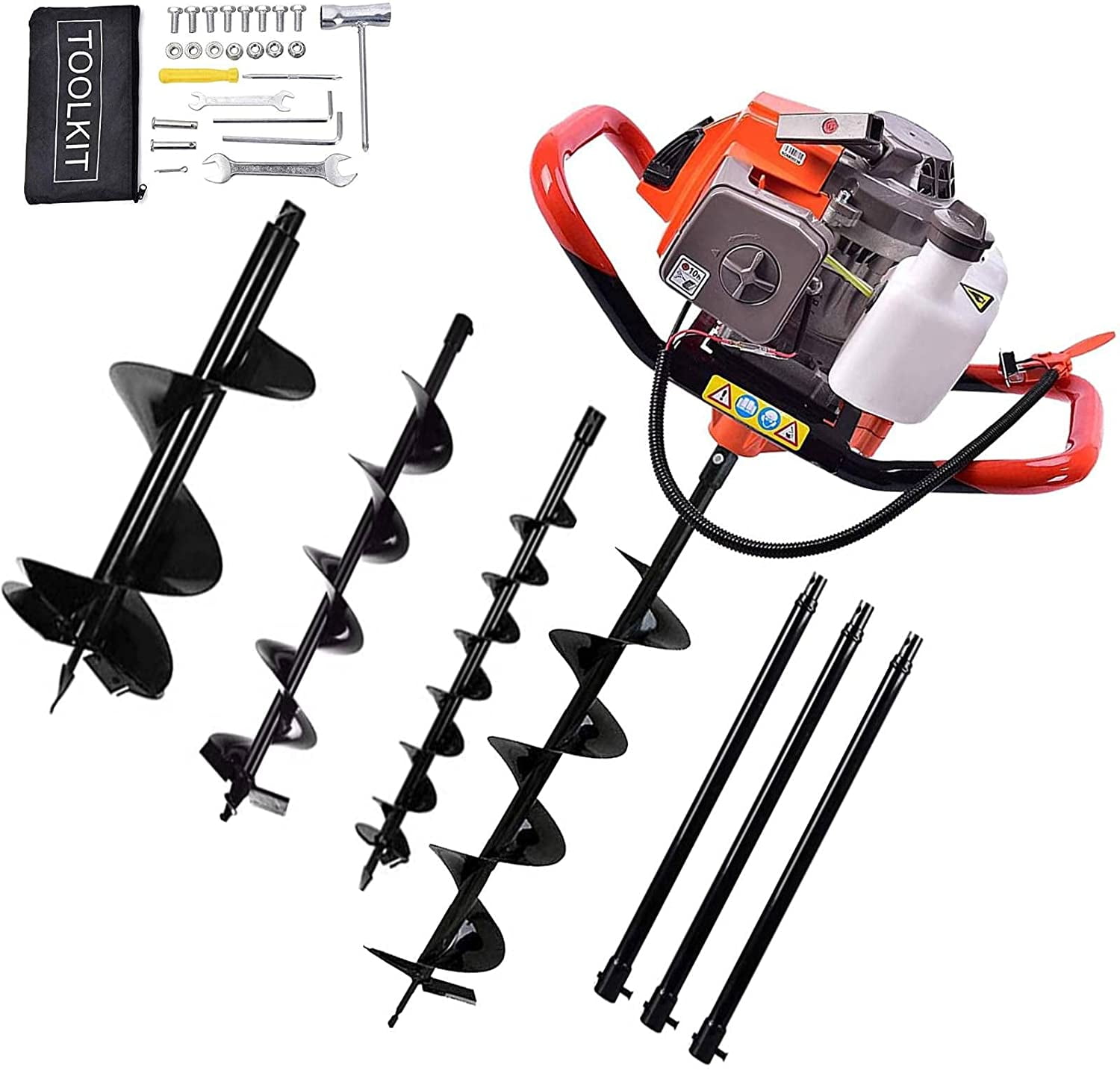 Datingday 72CC 4HP Stroke Gas Post Hole Digger Gas Powered Post Hole ...