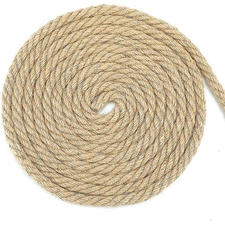 10mm Jute Hemp Rope, 4-ply Natural Thick Rope, 10m Strong Craft Twine ...