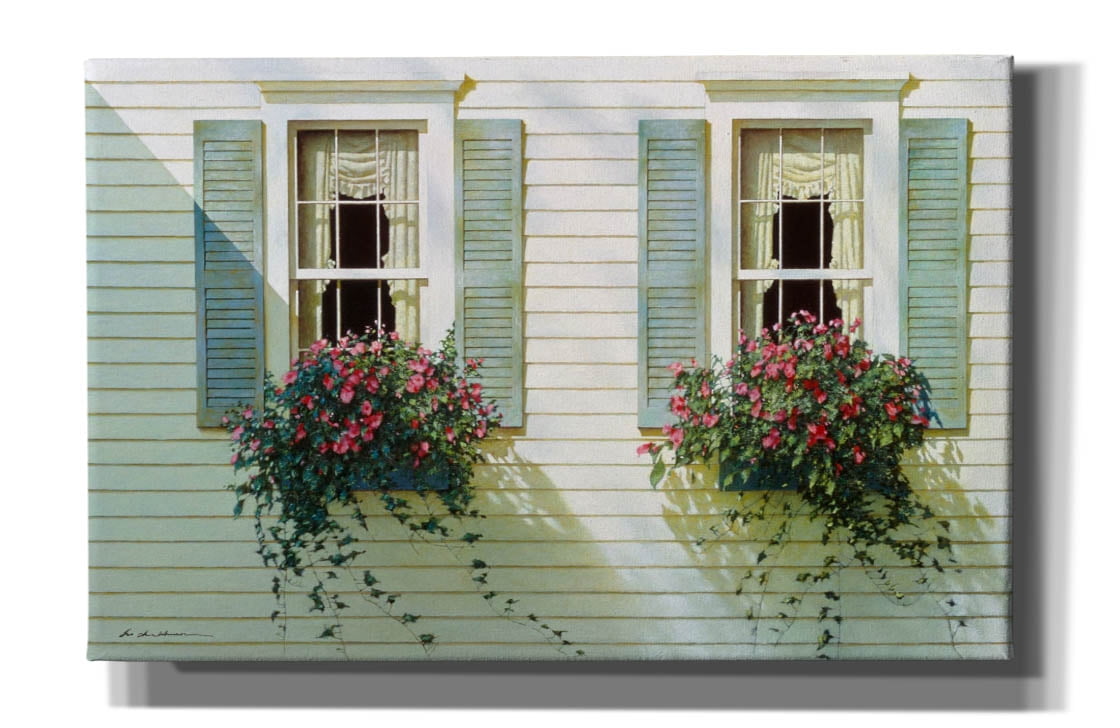 Epic Graffiti 'Windows With Flowerboxes' by Zhen-Huan Lu, Canvas Wall Art, 40"x26" - Walmart.com