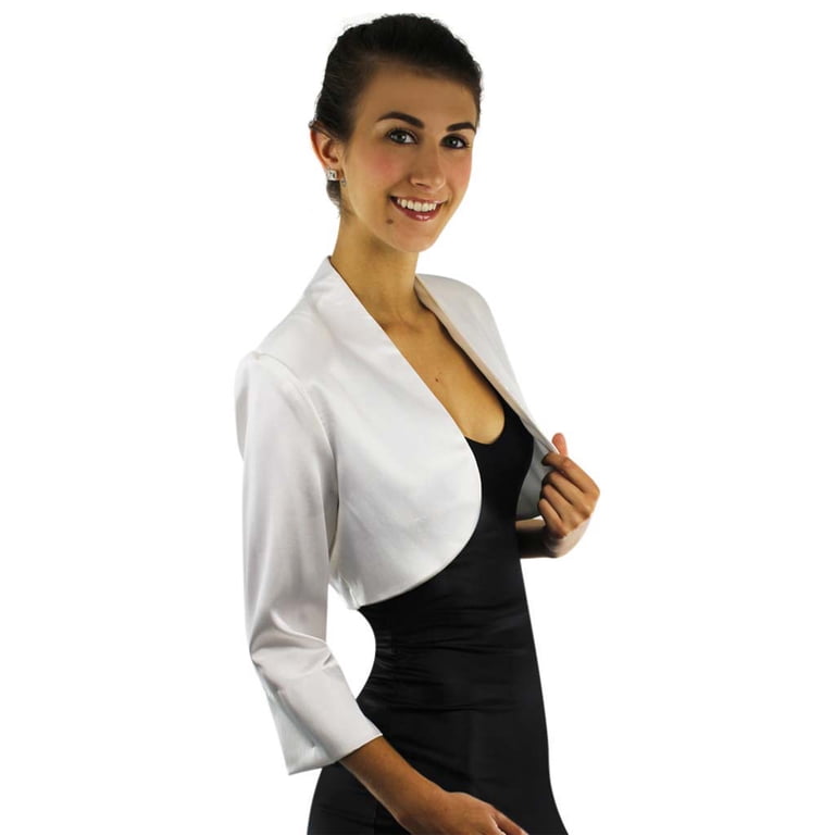 Plus Size Satin Bolero Jacket