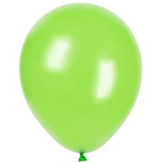 Unique Industries Latex 12" Lime Green Birthday Balloons, 10 Count ...