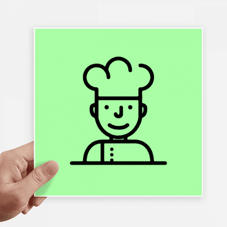 Chef Stick Drawing Brief Concise Amusing Sticker Tags Wall Picture ...
