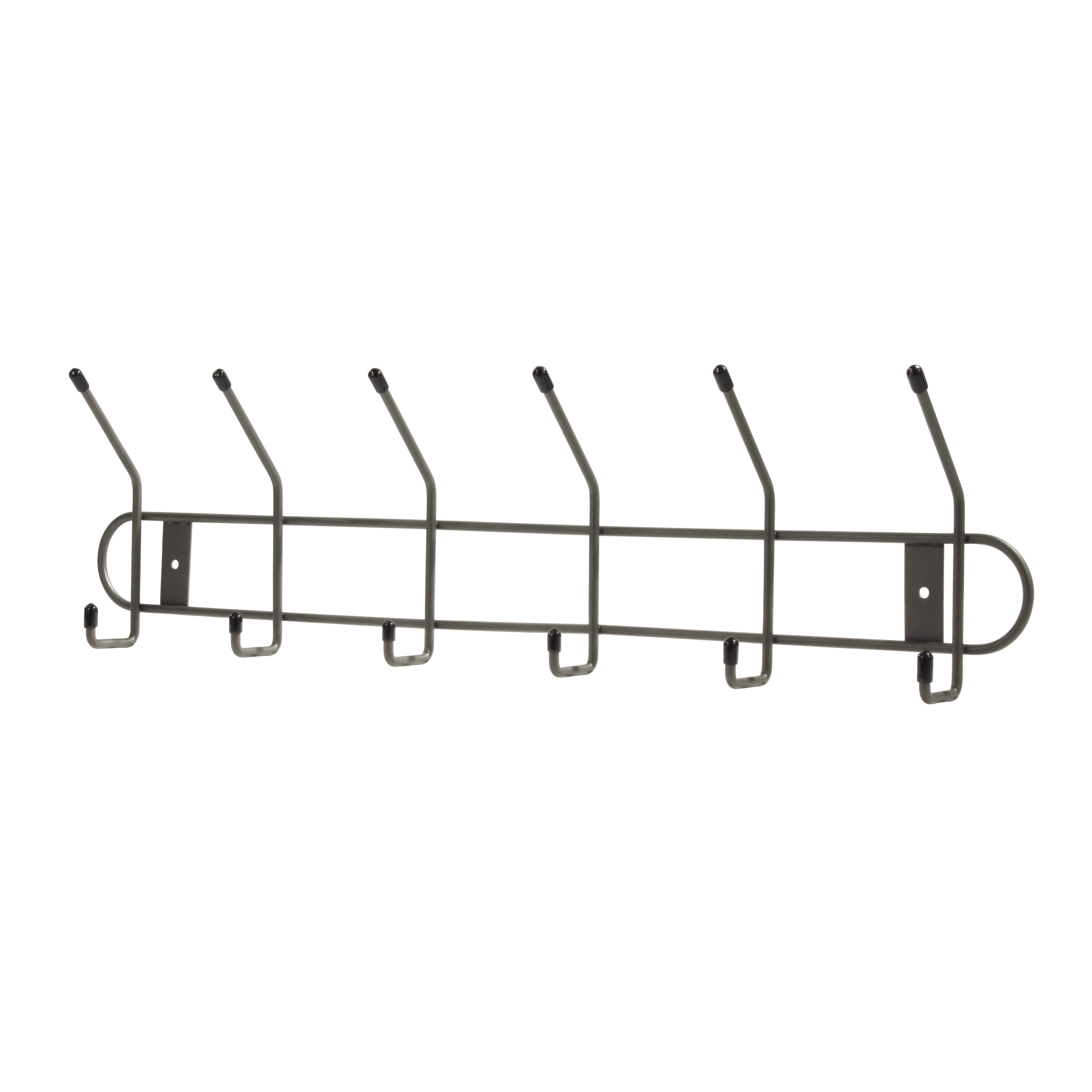 Spectrum Diversified Wall Mount 6-Double Hook Rack, Industrial Gray ...
