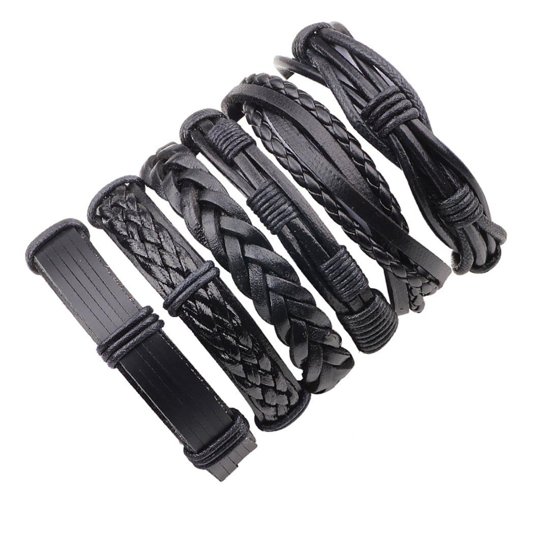 Click here for Nobrand 6pcs Braid Cuff Wrap Bracelet Punk Cuff Br... prices