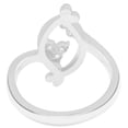 Five Stone Diamond Engagement Ring, Bypass Shank Ring, Open Marquise ...