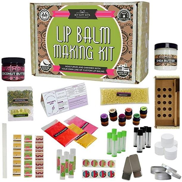 DIY Gifts 77pc Deluxe All Natural Lip Balm Making Kit with Filling Tray ...