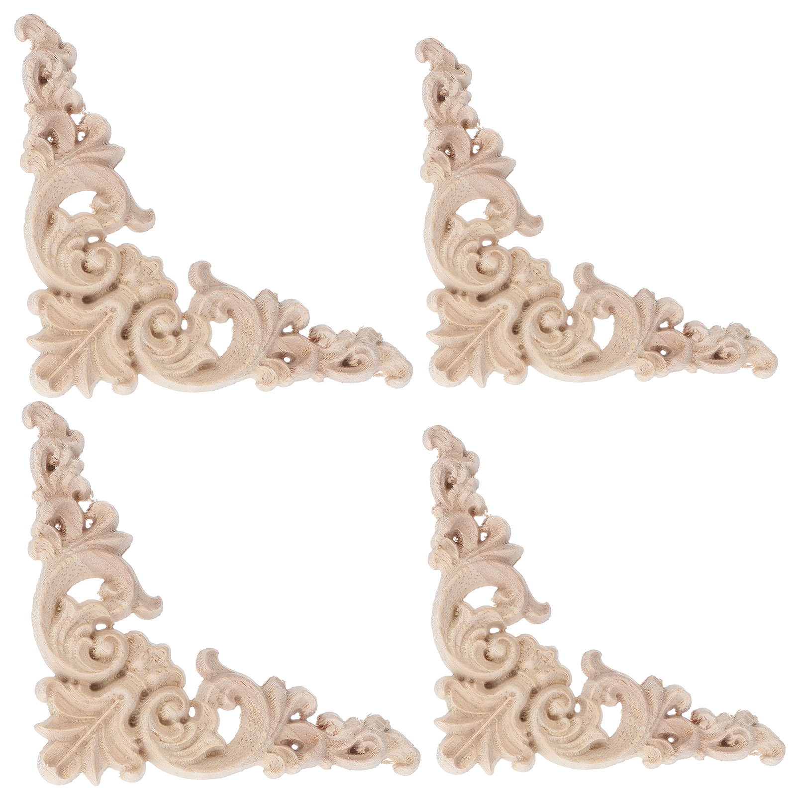 Click here for Kakowely Wooden Appliques 4pcs Wood Appliques Onla... prices