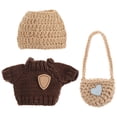 3 Piece Doll Clothes Set for 17cm/6.7" Dolls, Knitted Hat, Brown ...