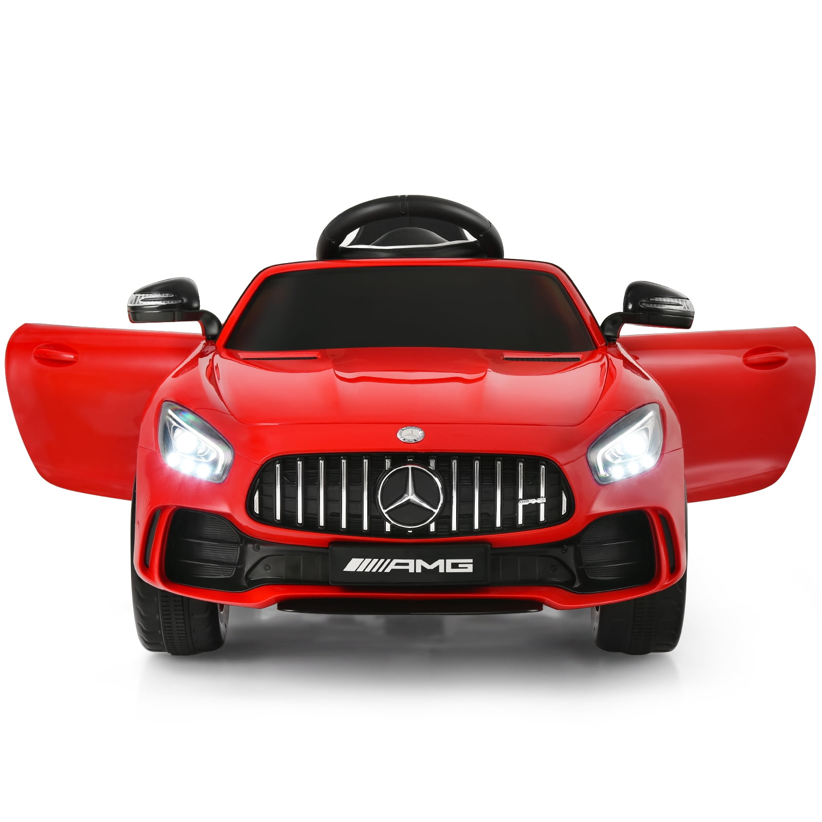 Topbuy 12V Kids Ride On Car Licensed Mercedes-Benz GTR Battery Powered ...