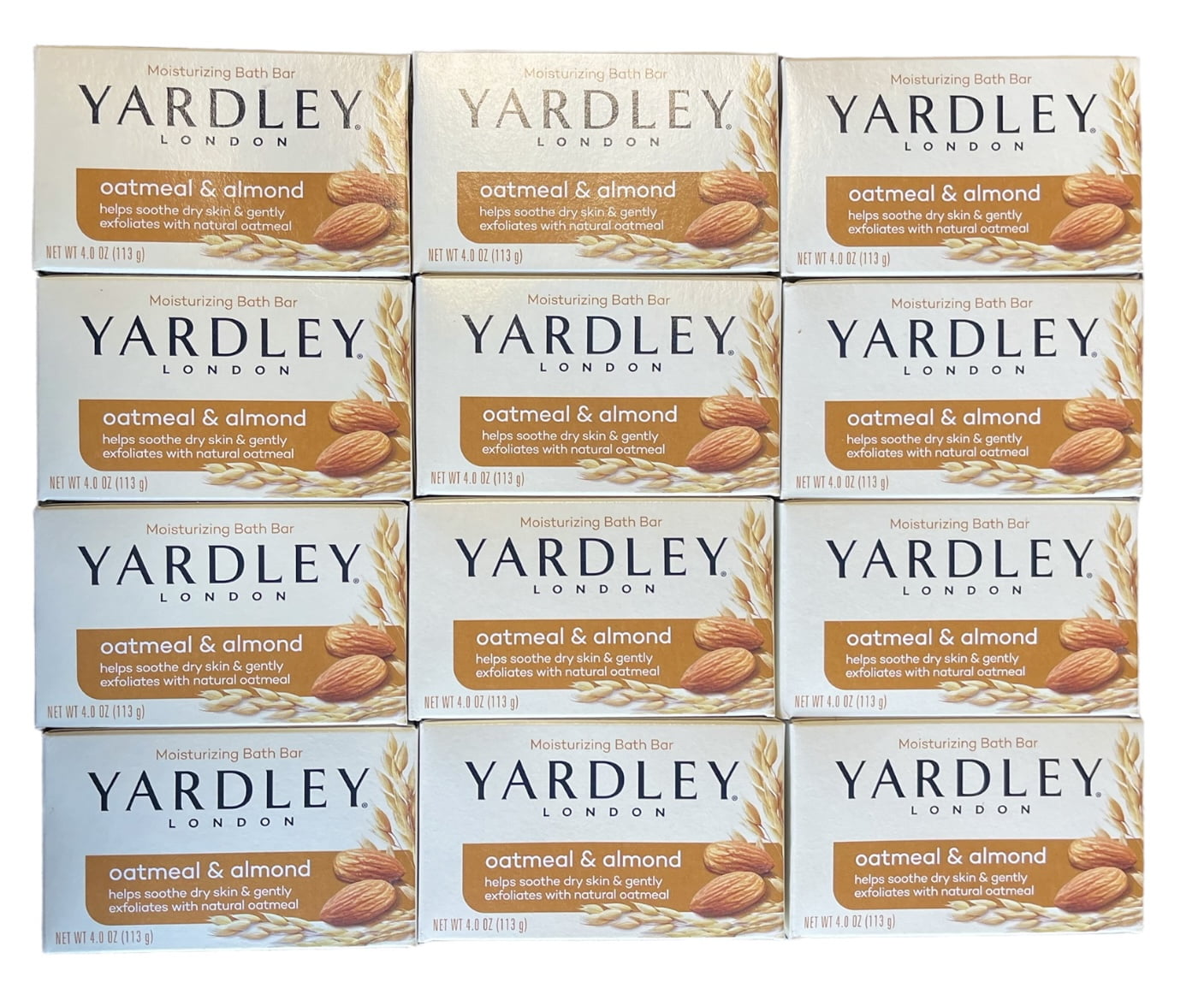 Buy Yardley Oatmeal and Almond Bar Soap, 4 Oz (12 Pack) Online at ...
