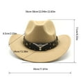 BRICH Cowboy Hat for Women and Men Western Cowgirl Hats Suede Cowboy ...