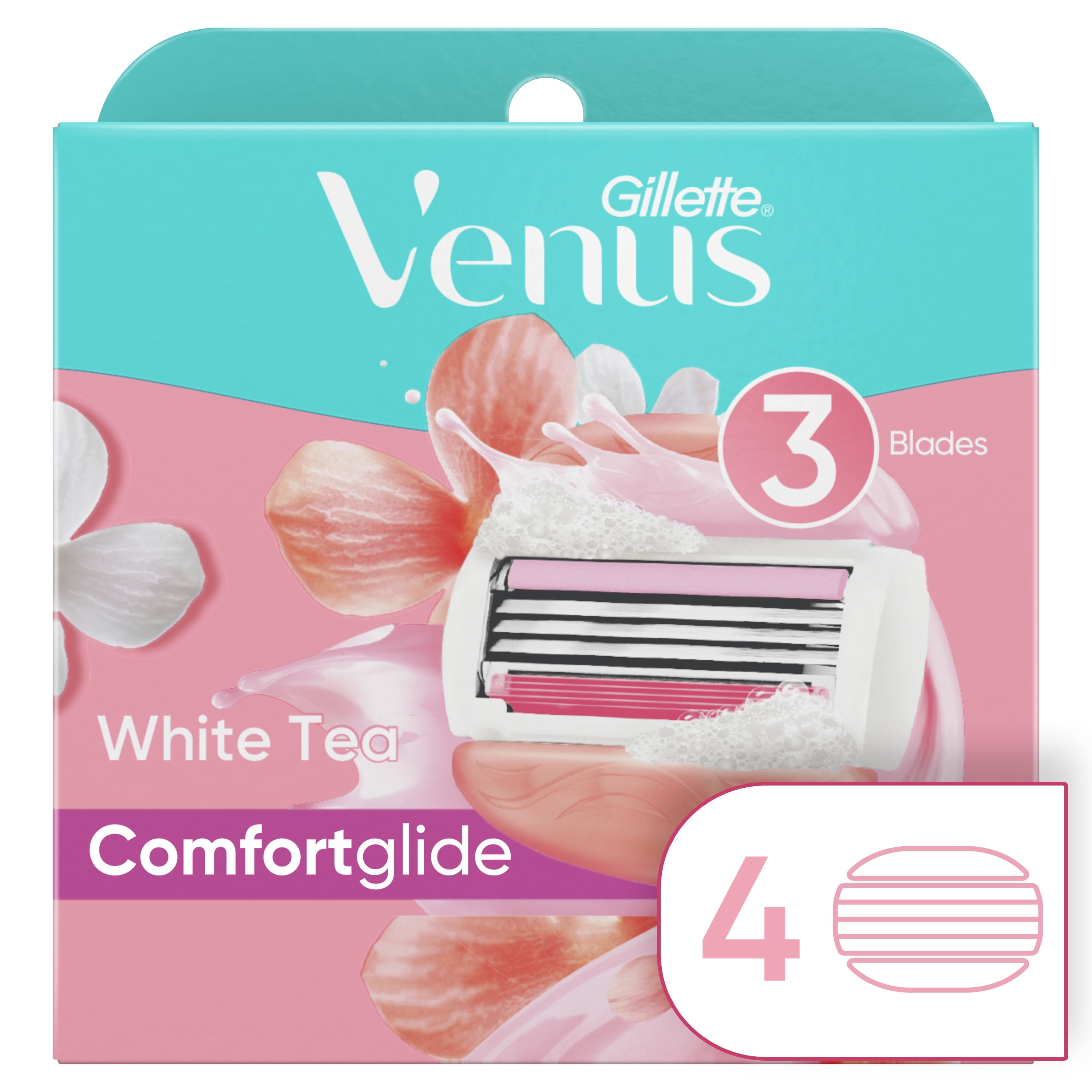 Gillette Venus ComfortGlide White Tea, 3 count with Gillette Venus ...