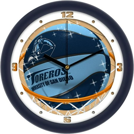 Suntime ST-CO3-SDT-SDCLOCK San Diego Toreros-Slam Dunk Wall Clock ...