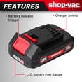 Shop-Vac 20V Lithium Battery 2.0Ah, 2 Pack - Walmart.com