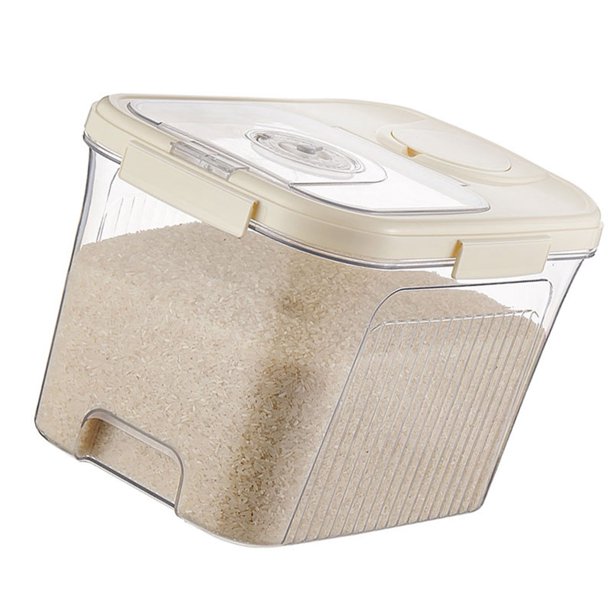Rice Container, Transparent Press Sufficient Capacity Multipurpose Rice ...