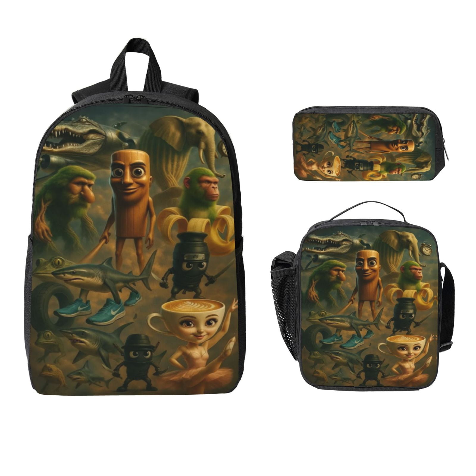 Click here for Italian Brainrot 3-Piece Backpack Set - 17inch Cas... prices