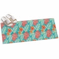 2'x6' Rug Runners for Hallways Kitchen, Red Green Summer Botanical Non ...