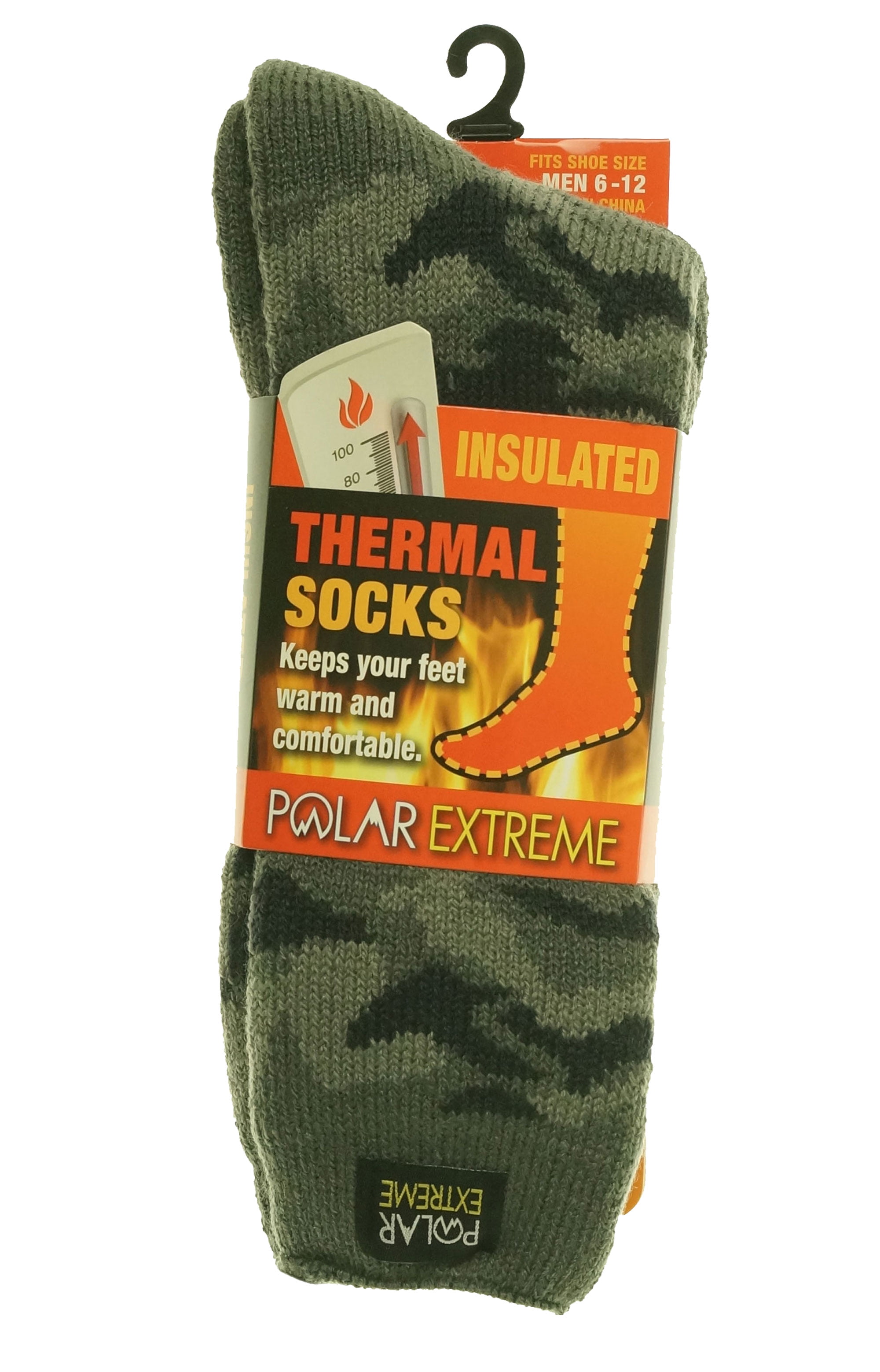 Polar Extreme Men's Insulated Thermal Socks Camo - Walmart.com