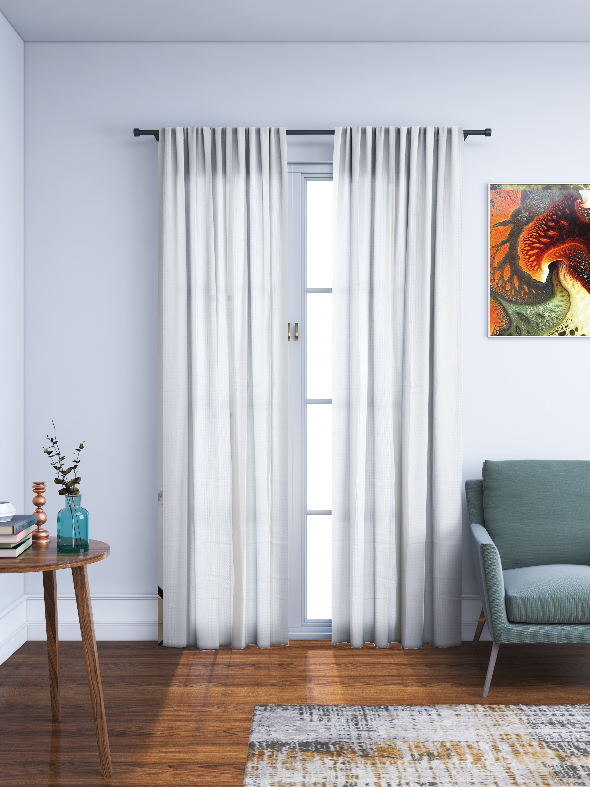 GFI LINEN CLUBS Set Of 2 Reverse Tab Top Window Panels 100 Cotton Slub Duck Curtain For Door GFI LINEN CLUBS Set Of 2 Reverse Tab Top Window Panels 100 Cotton Slub Duck Curtain For Door