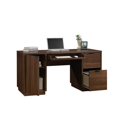 Pemberly Row Contemporary Wood/Metal Computer Desk in Spiced Mahogany ...