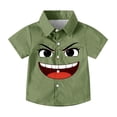 Awdenio Boys Girls Funny Cartoon Face Print Short Sleeve T-Shirt,Crew ...