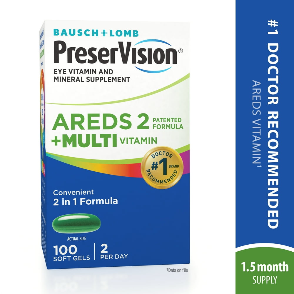 PreserVision® AREDS 2 Formula + MultiVitamin Vitamin & Mineral Supplement 100 ct Soft Gels ...