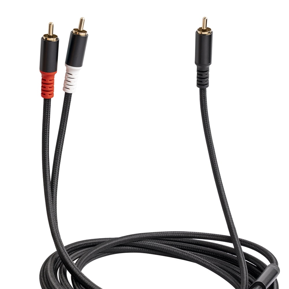 1/2/3/5m RCA macho a doble RCA macho Cable de audio Y Convertidor de conector divisor | Walmart ...