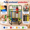 55" Kids Trampoline with Safety Enclosure Net, Toddler Trampoline for ...