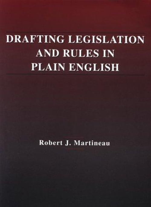 Pre-Owned Drafting Legislation and Rules in Plain English (Paperback ...
