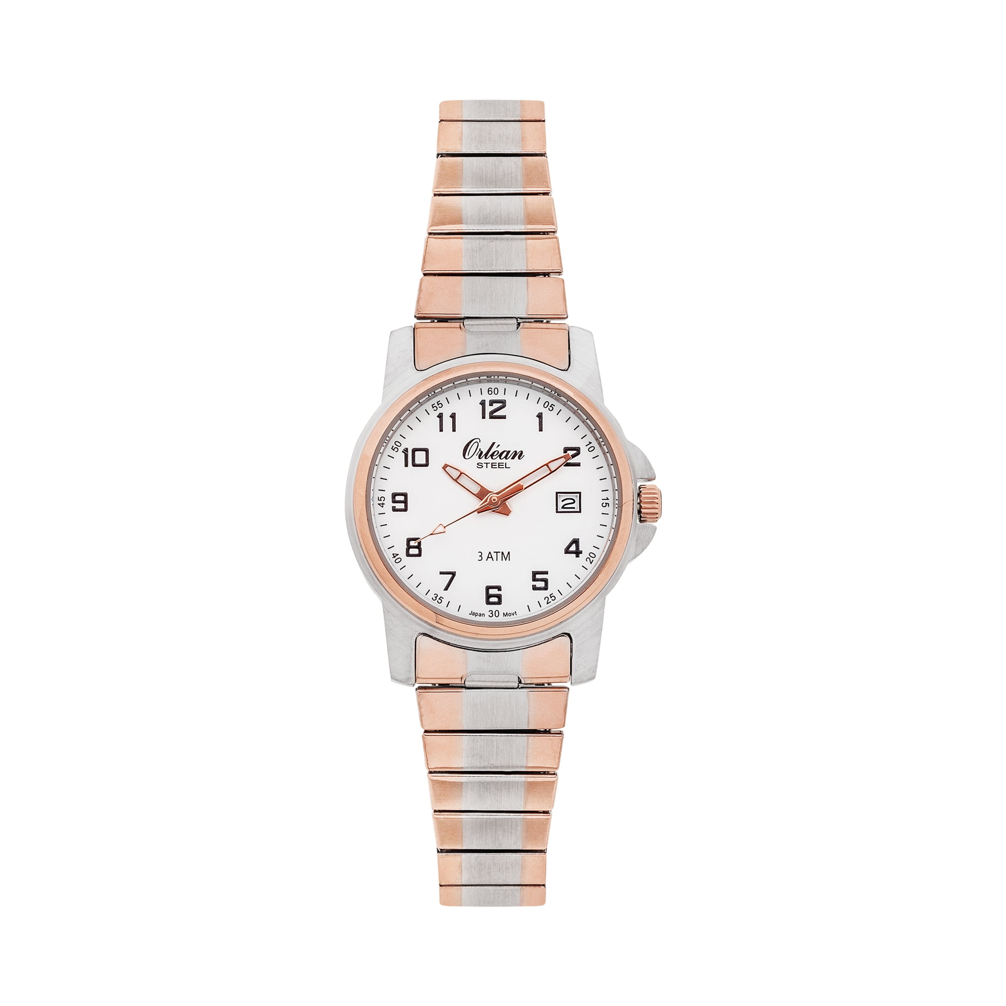 Orlean Womens Extra Long (XL) Easy to Read Stretch Watch with Date ...