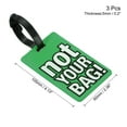Uxcell Not Your Bag Pattern Luggage Tag Identifier Card Holder Label ...