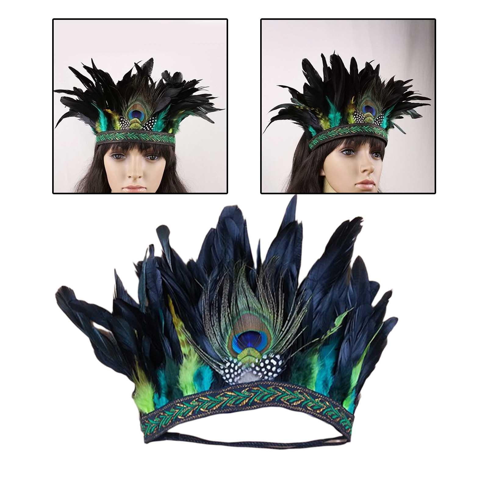 Accesorios de disfraces de estilo nacional de plumas Baoblaze indio de ...
