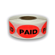 LabelMaster Shipping and Handling Self-Adhesive Label, 5 x 3 1/2, RED ...