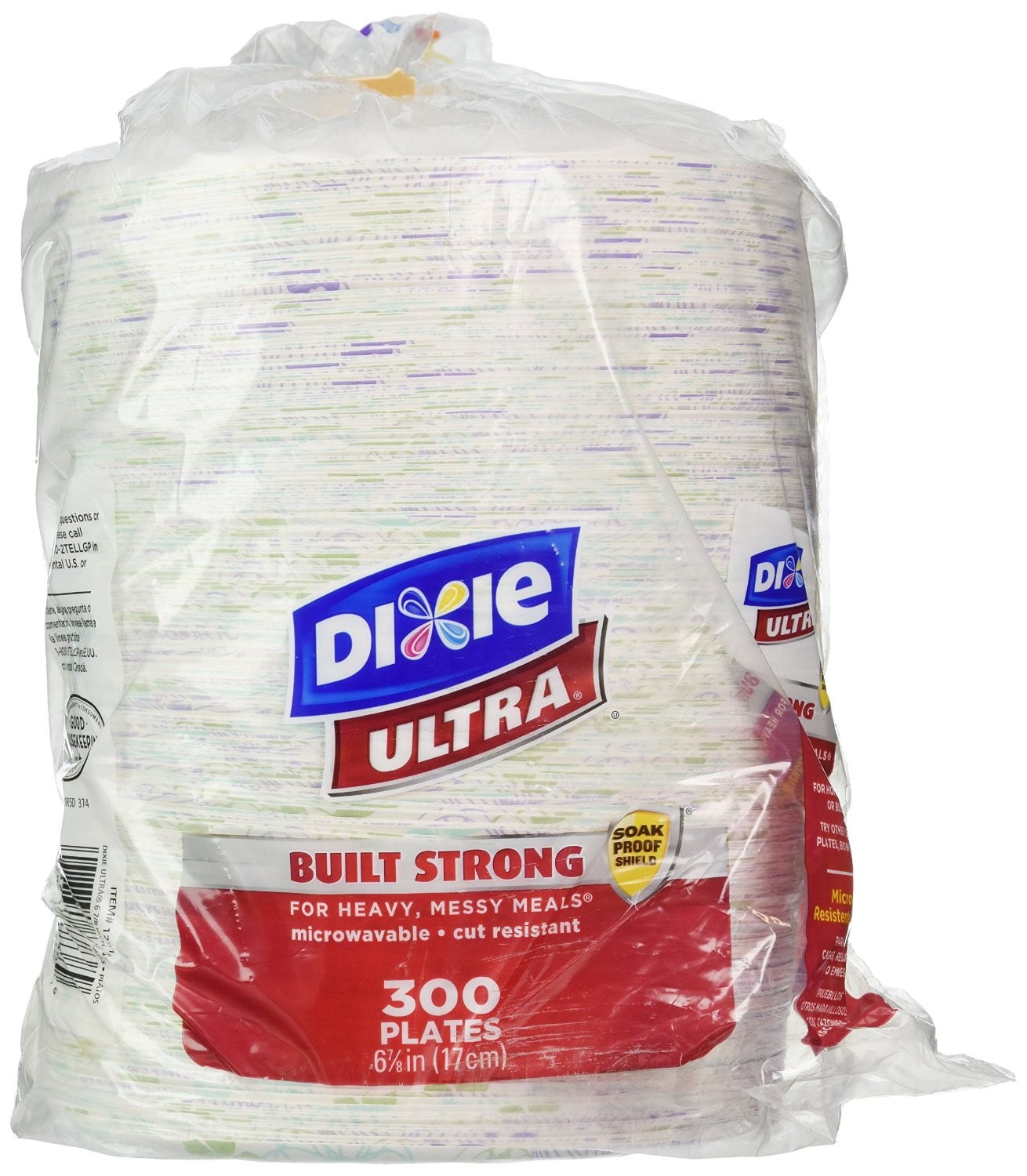 Dixie Disposable Paper Plates, 6.875′, 300 Ct