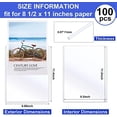 100 Pcs 8 1/2" x 11" Rigid Print Protectors Clear Rigid Sleeve Plastic ...