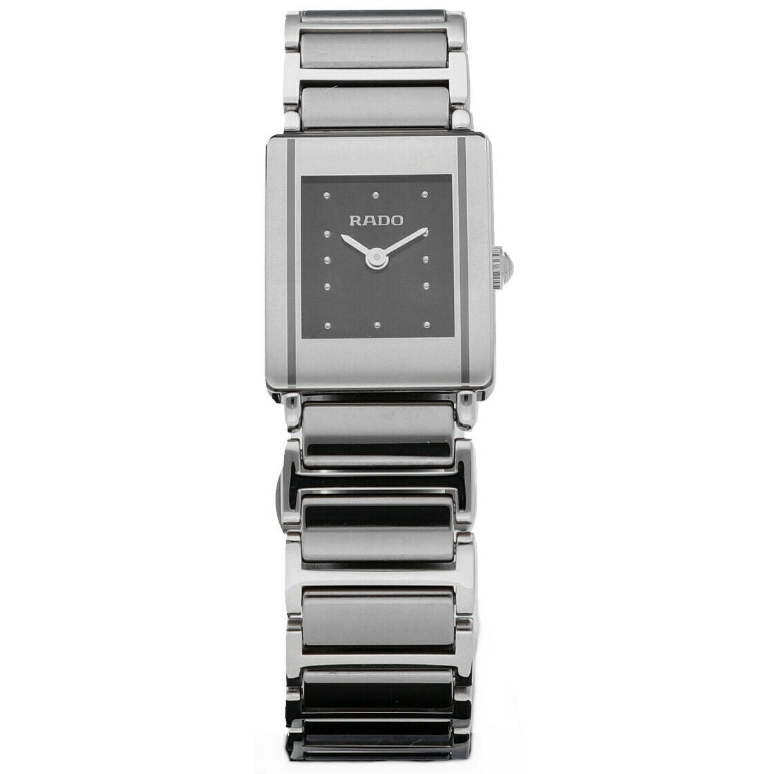 Rado - Rado Integral R20488172 Gray Platinum Ceramic Steel Black Dial ...