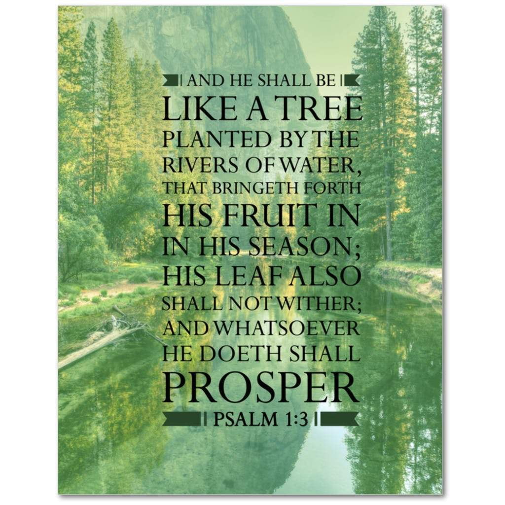 Bible Verse Canvas Like a Tree Psalm 1:3 Bible Verse Religious Wall Art ...