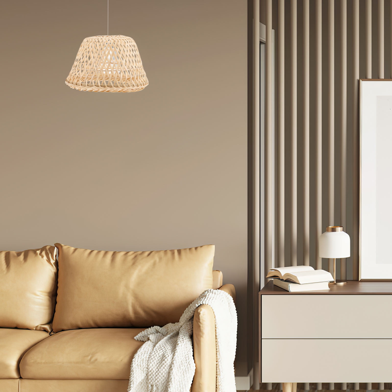 Click here for Goohochy Bamboo Woven Shades Pendant Shades Ivory... prices