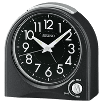 Seiko 4 inch Marui Beep Alarm Metallic Black Traditional Analog Quartz ...