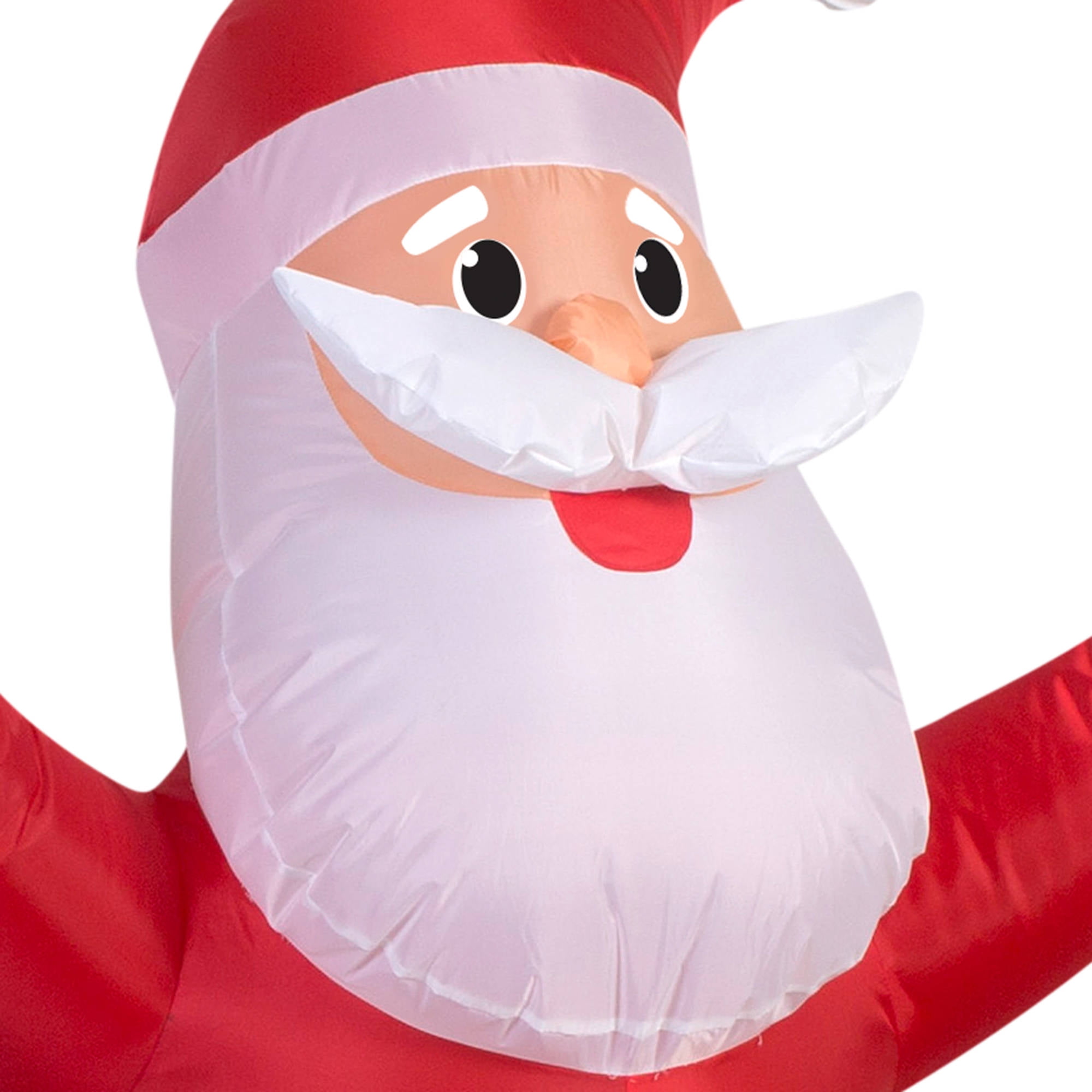 Gemmy Airblown Inflatable Santa Reindeer Ornaments Clusters Scene 9