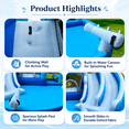 13.8 FT Inflatable Bounce House with Dual Water Slides, Splash Pool ...