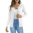 Voianlimo Womens Button Down Crew Neck Long Sleeve Soft Knit Cardigan