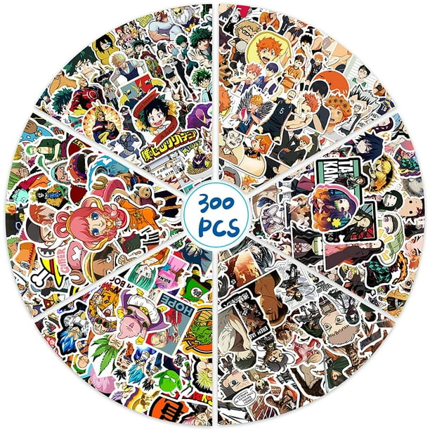 KSCD 300 Pack Anime Cartoon Stickers Mixed Decals for Laptop ...